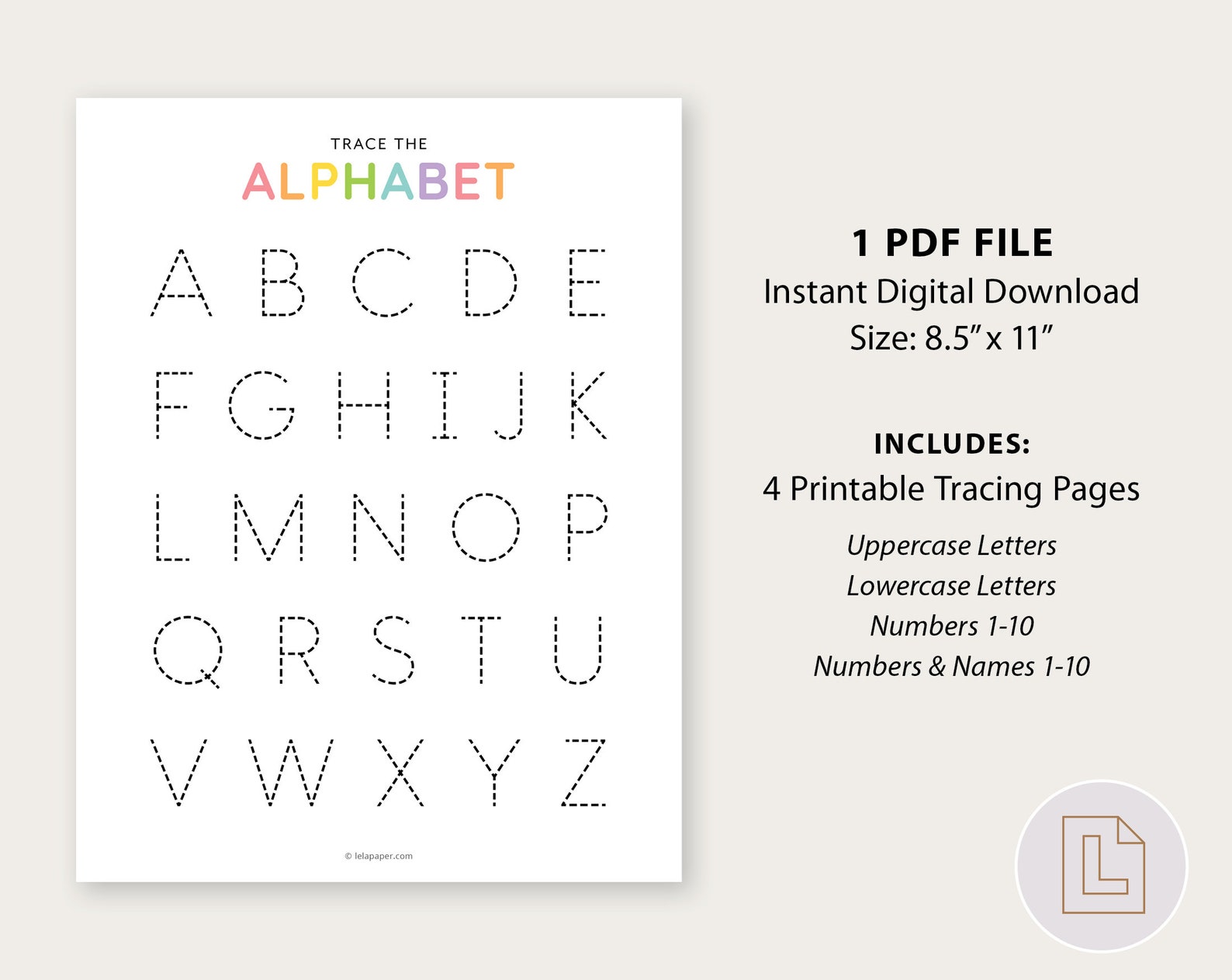 Alphabet Number Tracing Sheets | Letter Number Writing Practice Pages ...
