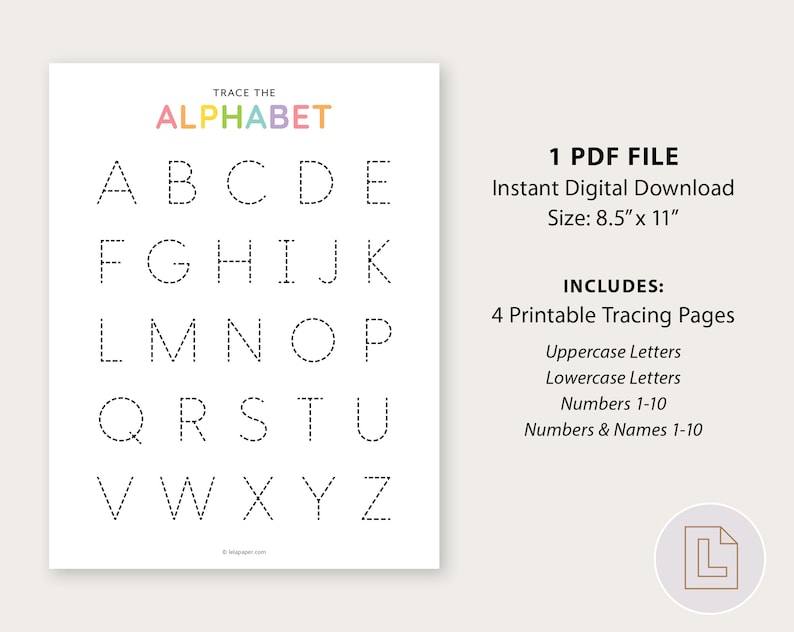 Alphabet Number Tracing Sheets | Letter Number Writing Practice Pages ...