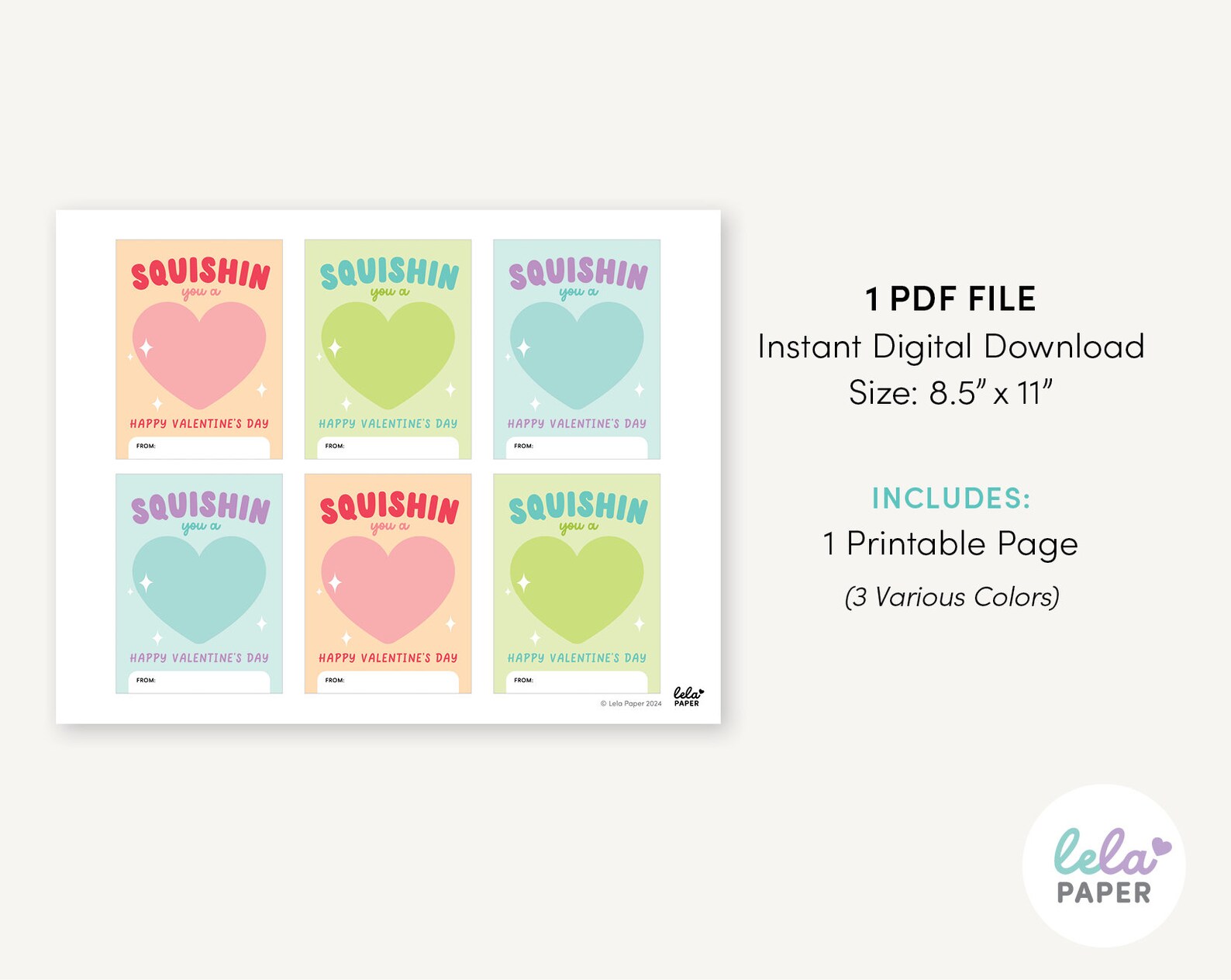Squishy Valentine Cards, Squishes Classroom Valentine Printable, School ...