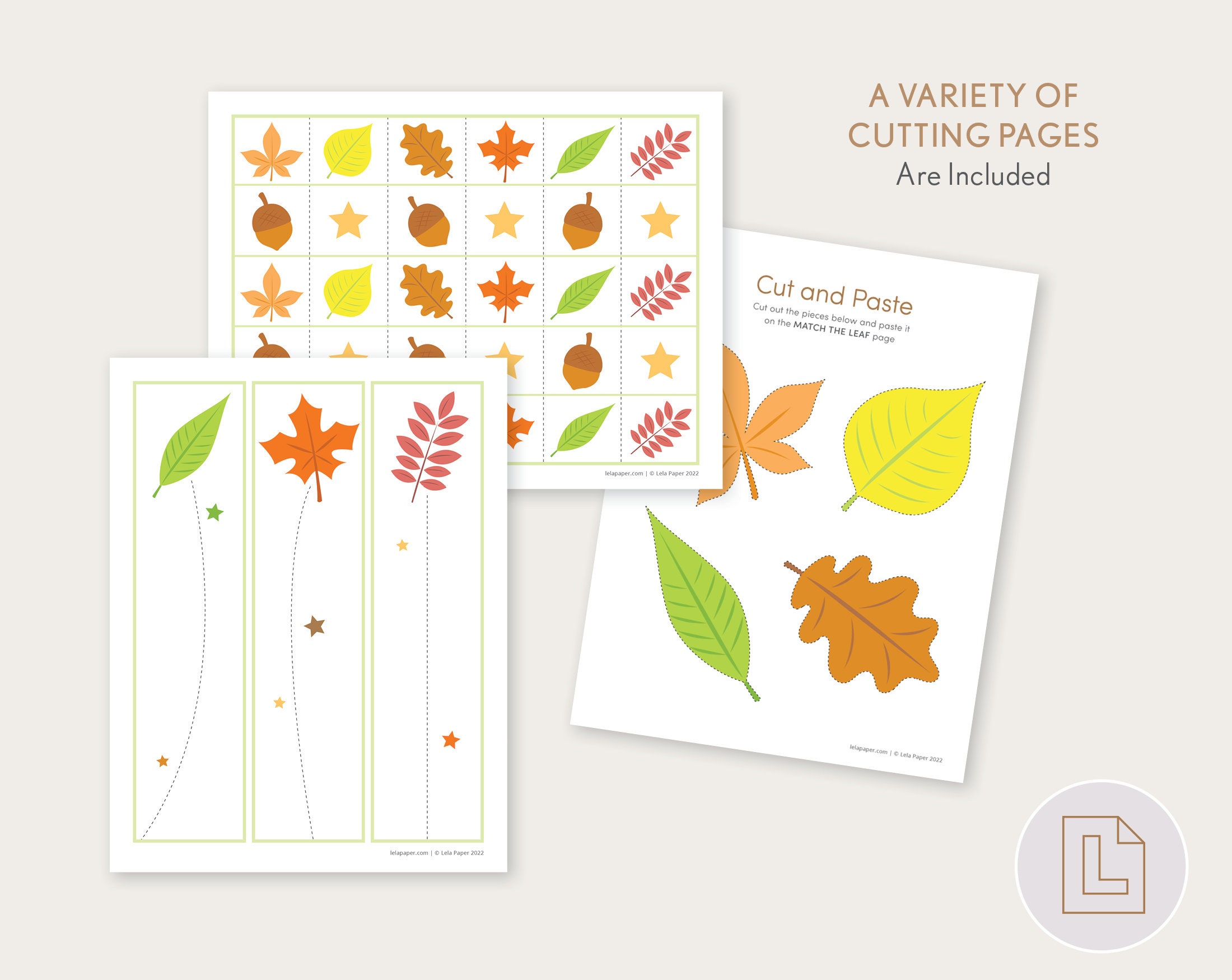 Fall Autumn Cutting Practice Strips Bundle | Cutting Strips | Preschool ...