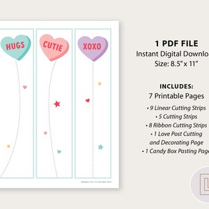 Valentine Sweets Cutting Practice Strips Bundle | Scissor Practice ...