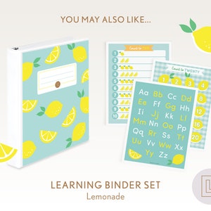 Alphabet Print ABC Tracing Practice Learning Binder Lemonade Activity ...