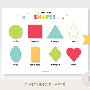 Shape Matching Activity Printable, Learning 2-D Shapes, Toddler ...