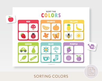Sort by Color Printable Worksheet, Busy Binders, Practice the Colors ...
