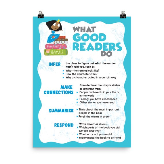 Good Reader PRINTED Reading Strategy Classroom Poster | Etsy