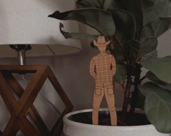 Funny Plant Pot, Bathroom Decor, Peeing Cowboy, Funny Bathroom Decor ...