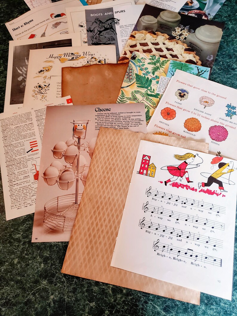 Themed Variety Paper Packets W/vintage Book Pages, Unique Papers ...