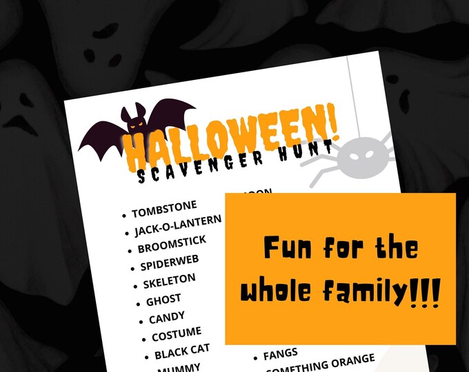 Halloween Neighborhood Scavenger Hunt Game (digital Download) - Etsy