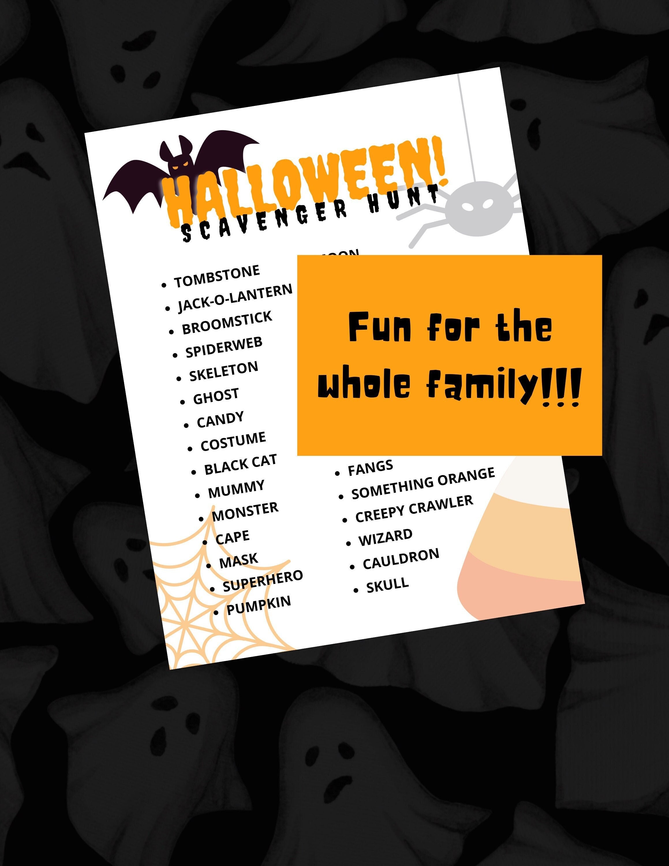 Halloween Neighborhood Scavenger Hunt Game digital Download - Etsy