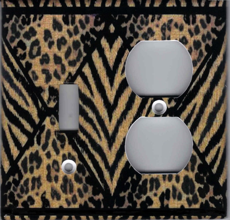 LEOPARD AND TIGER Print Light Switch Plates and Outlets Home | Etsy