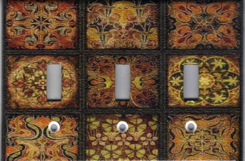 TUSCAN ITALIAN TILE Image Home Decor Light Switch Plates and - Etsy