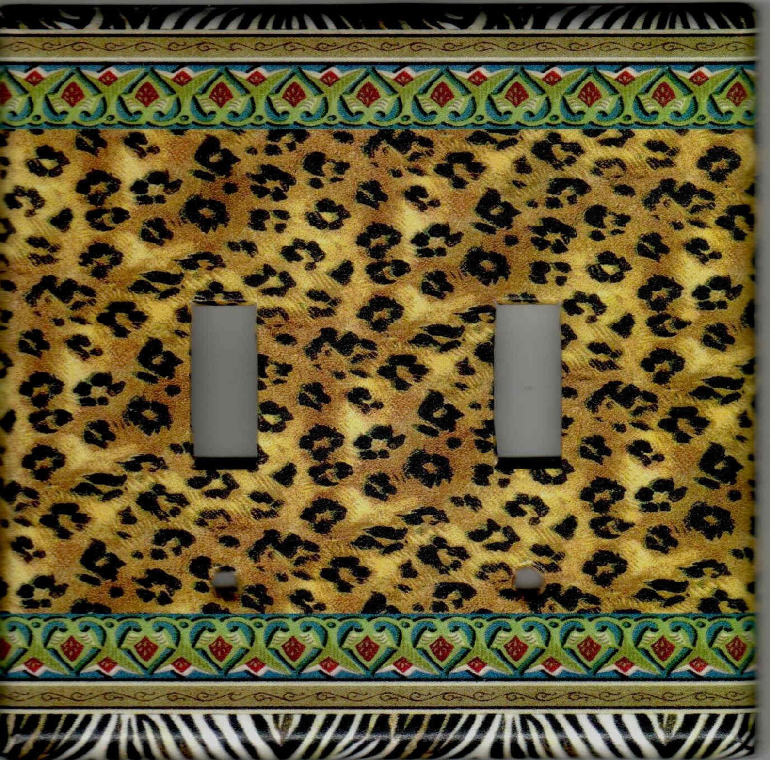 LEOPARD AND ZEBRA Print Animal Home Decor Light Switch Plates and ...