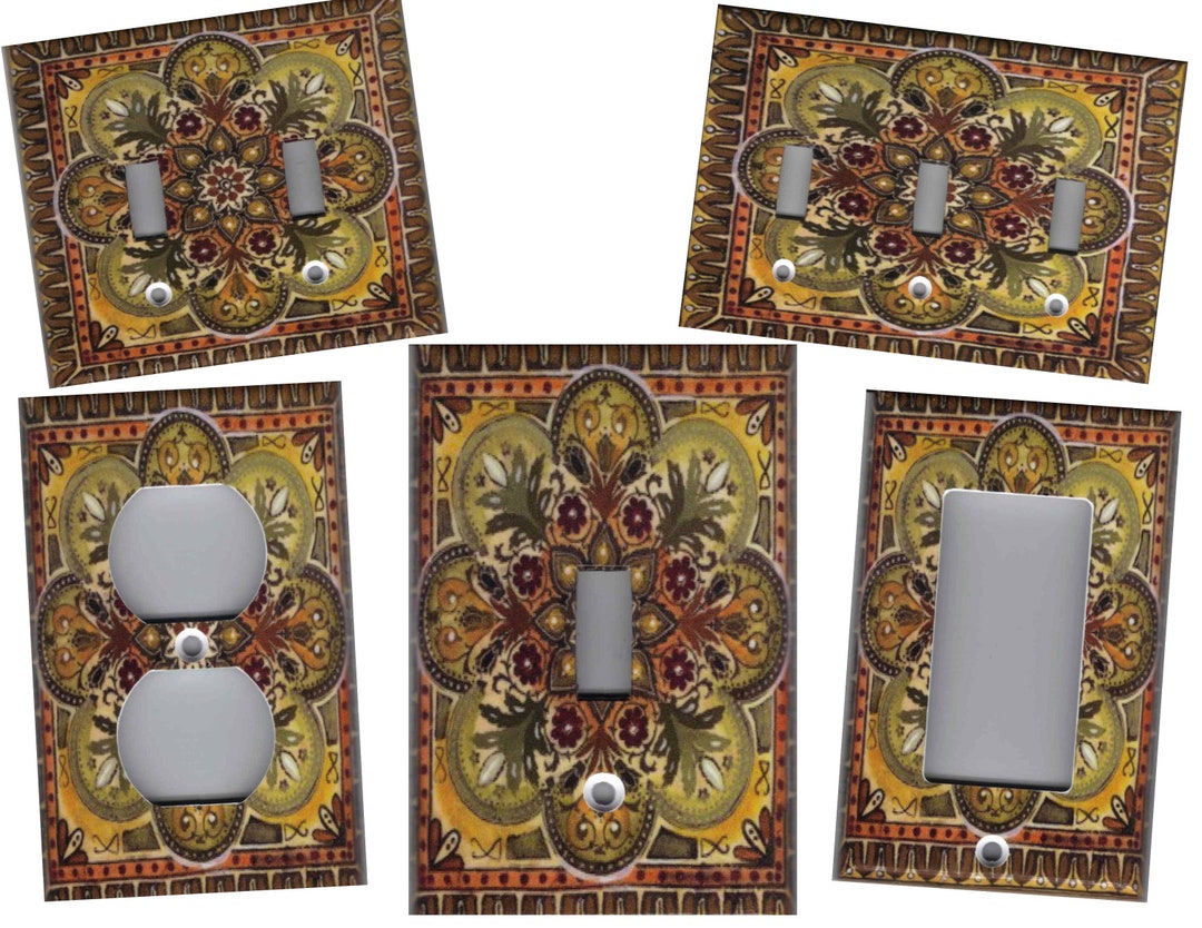 TUSCAN ITALIAN TILE Image Light Switch Plates and Outlets Home Decor - Etsy