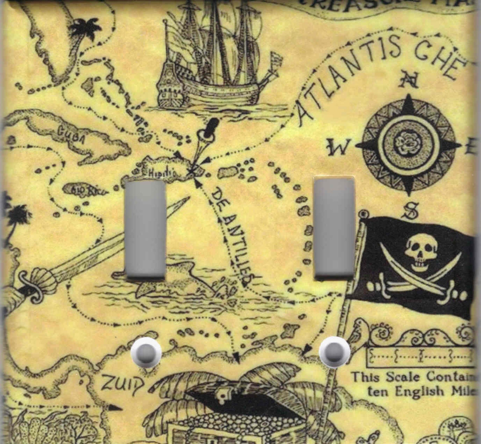 PIRATE TREASURE MAP Home Wall Decor Light Switch Plates and - Etsy