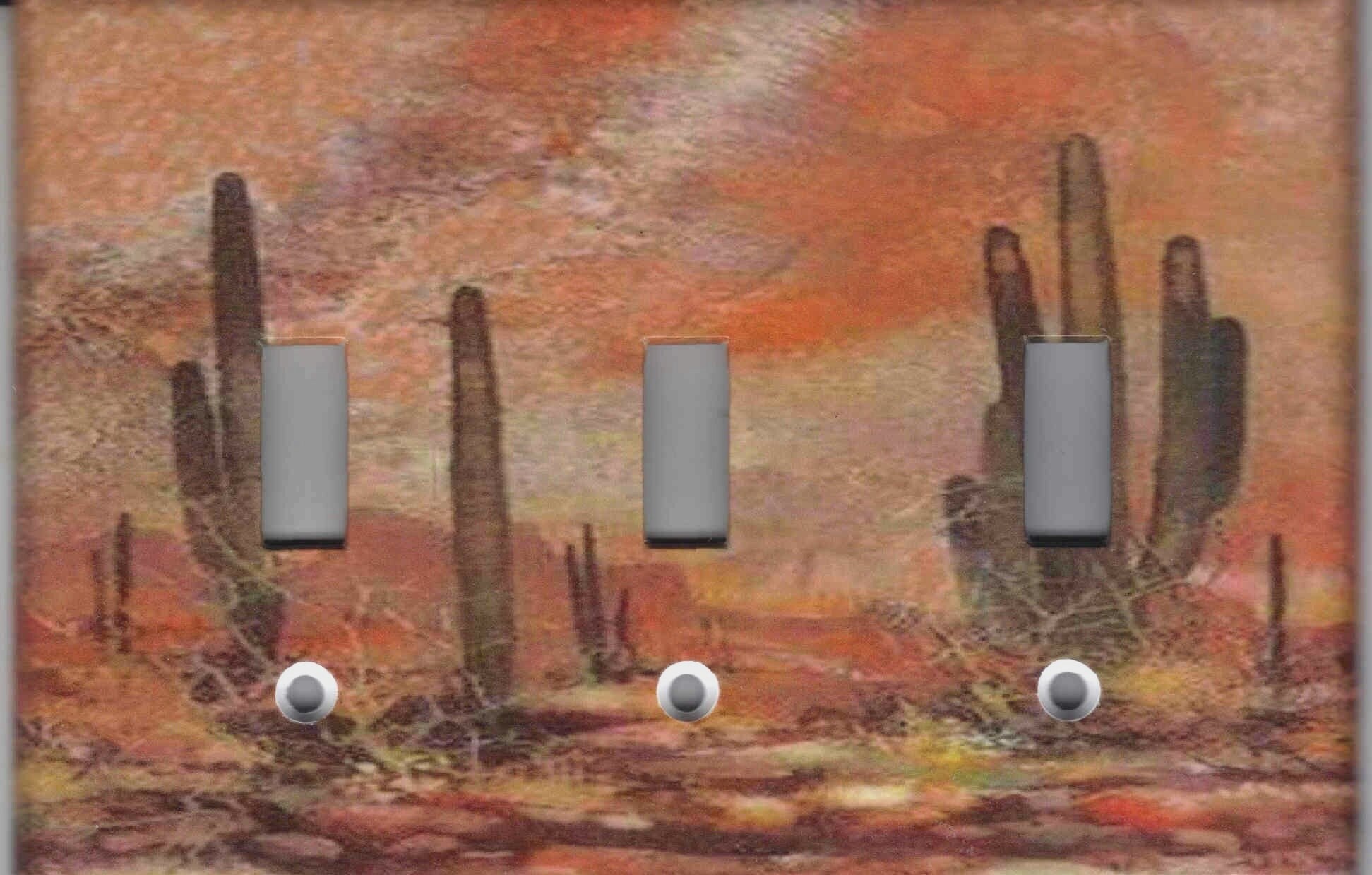 SOUTHWEST DESERT With CACTUS Light Switch Plates and Outlets Home Decor ...