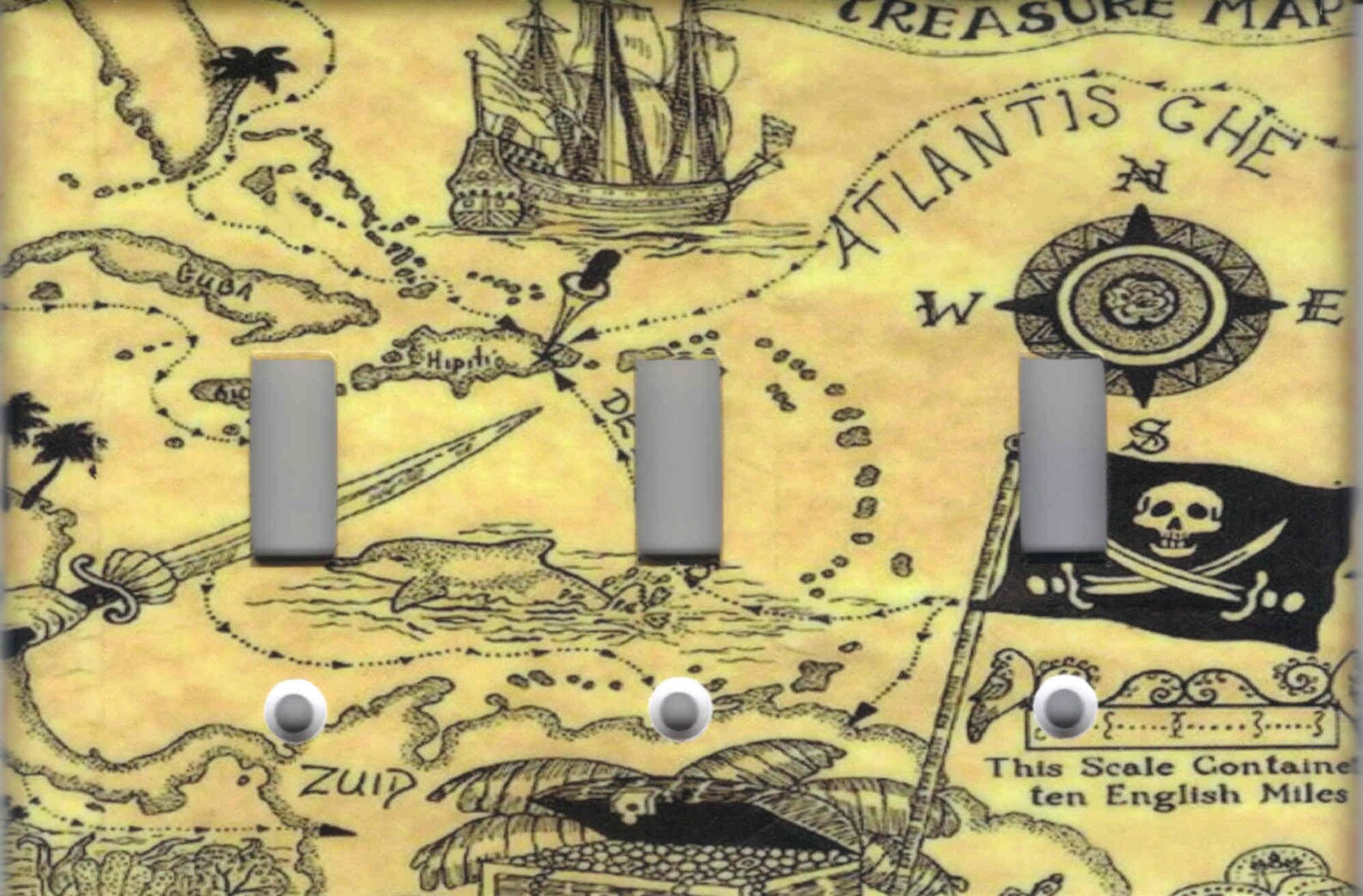 PIRATE TREASURE MAP Home Wall Decor Light Switch Plates and - Etsy