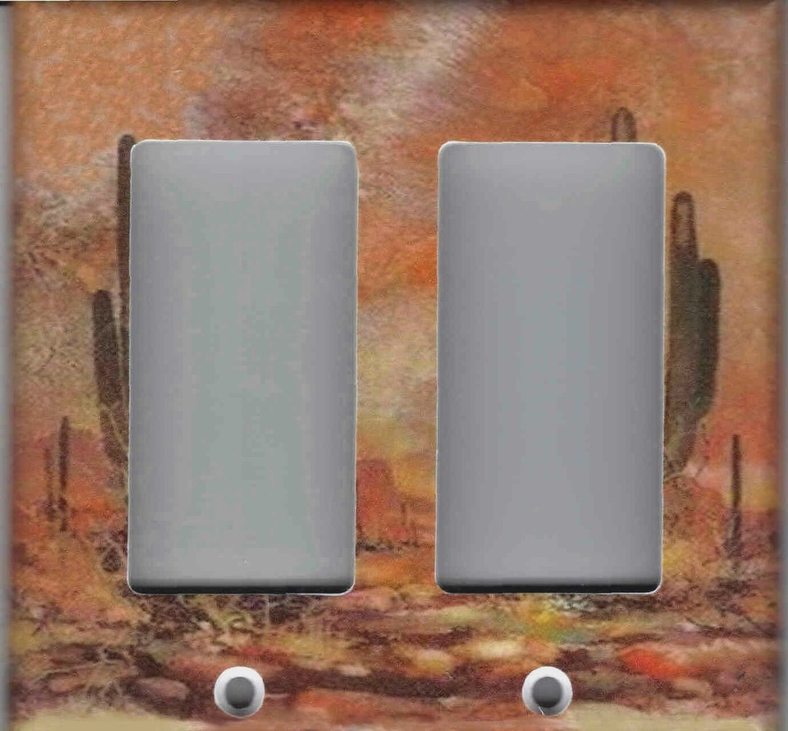 SOUTHWEST DESERT With CACTUS Light Switch Plates and Outlets Home Decor ...