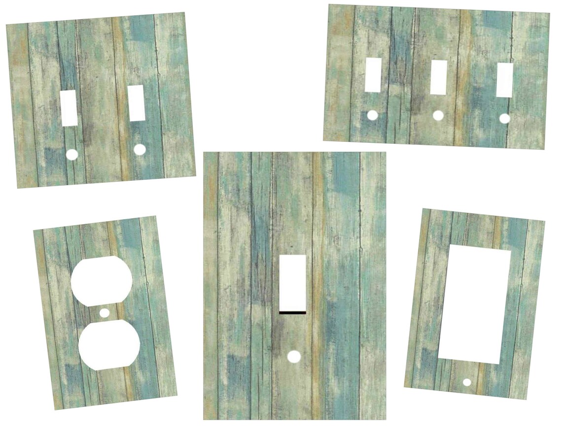 BLUE BEACH WOOD Home Decor Light Switch Plates and Outlets - Etsy