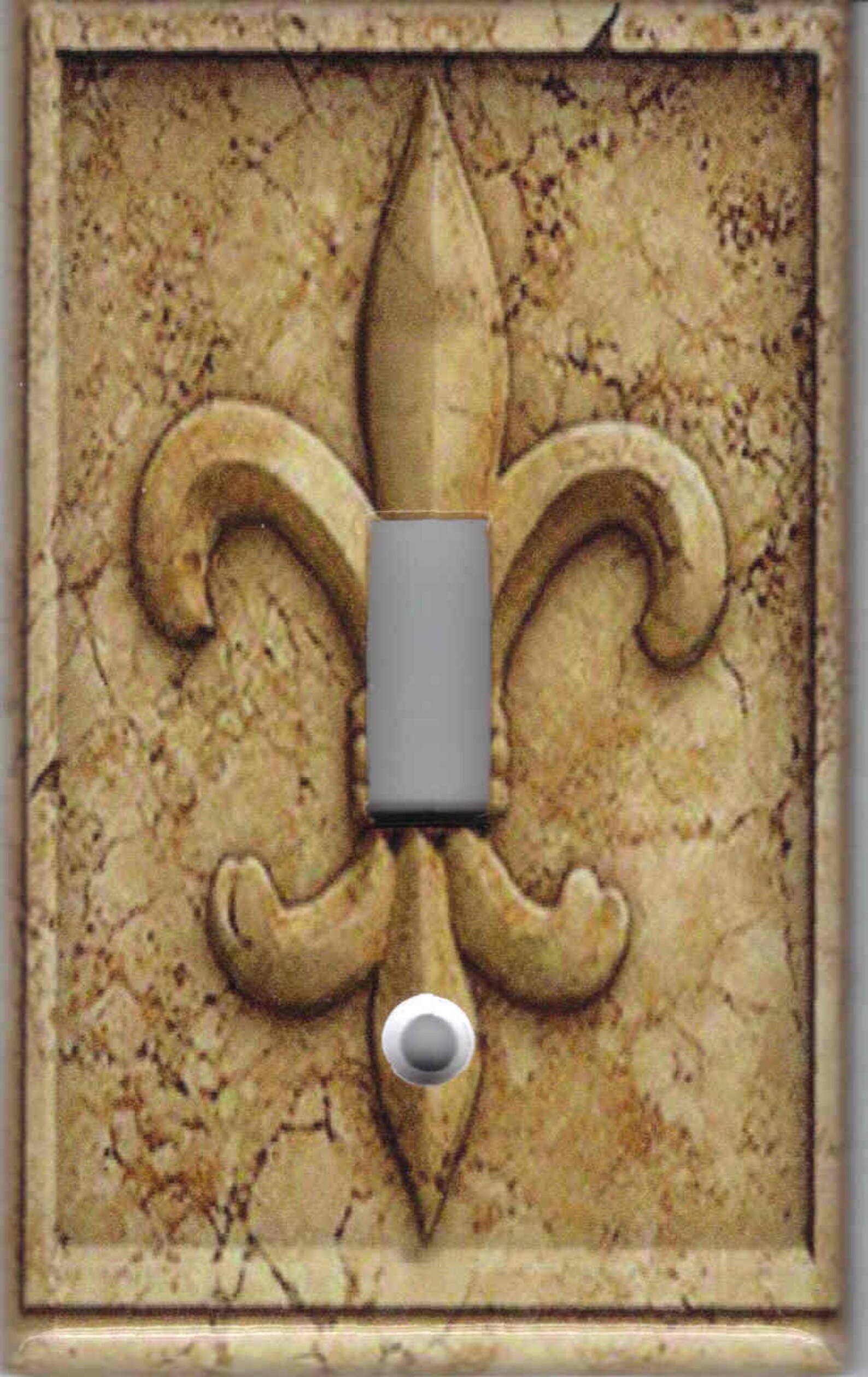FLEUR DE LIS Stone Image Light Switch Plates and Outlets Home - Etsy