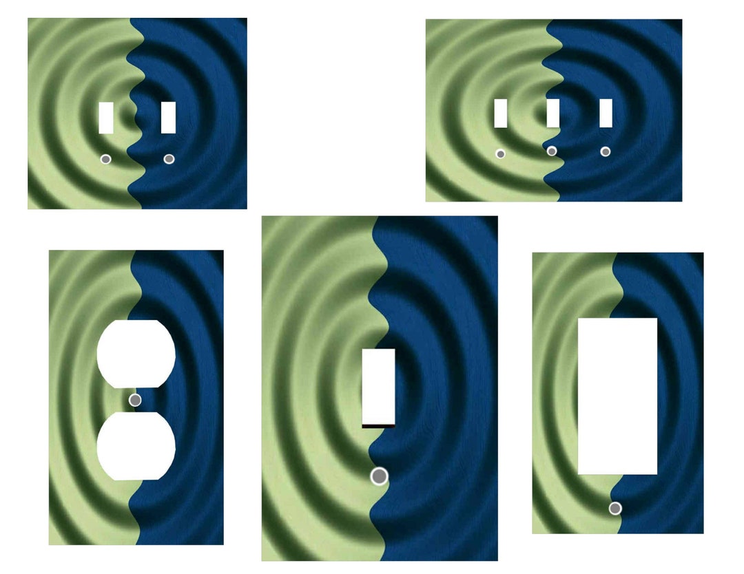 GREEN BLUE SWIRLS Home Wall Decor Light Switch Plates and Outlets - Etsy