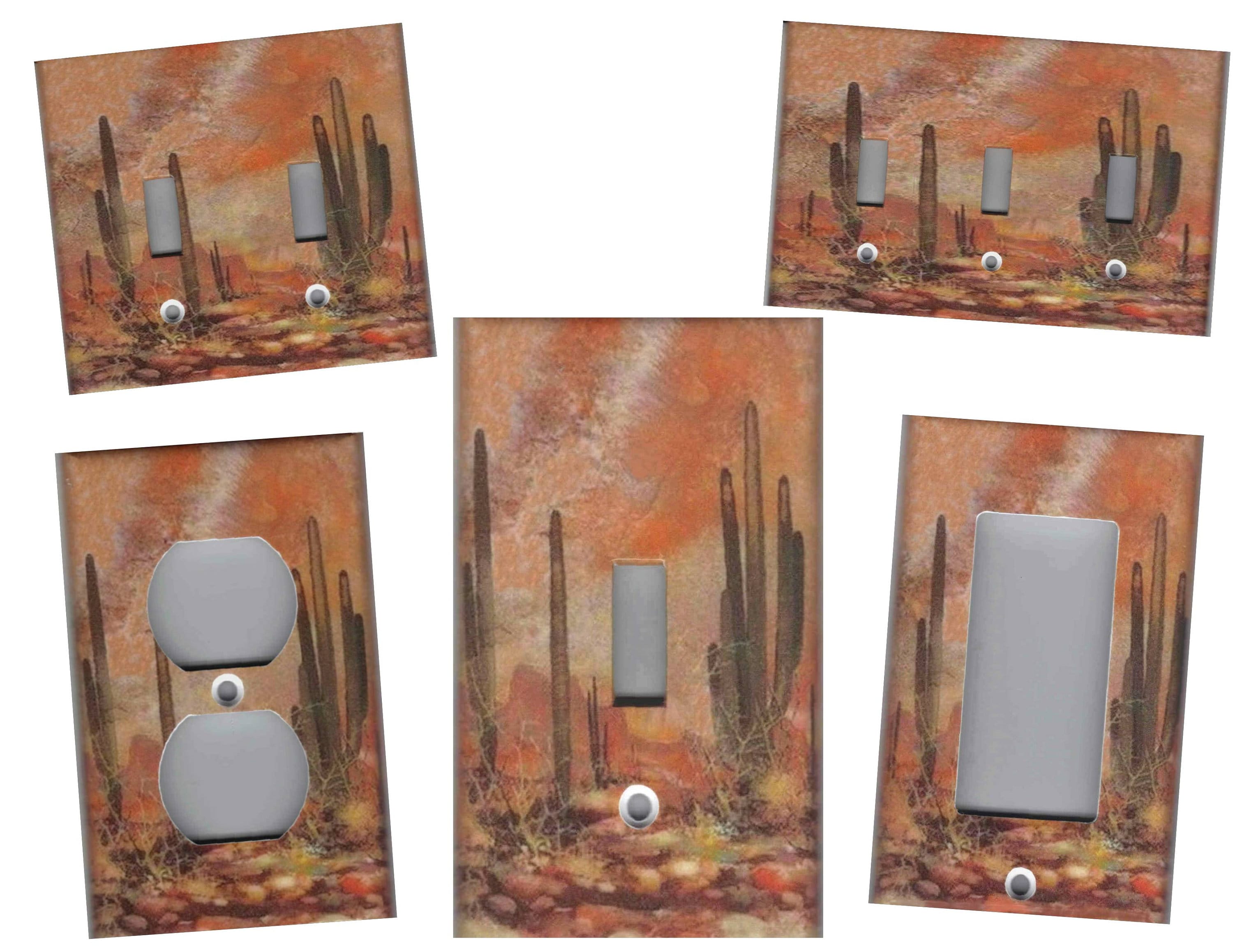 SOUTHWEST DESERT With CACTUS Light Switch Plates and Outlets Home Decor ...