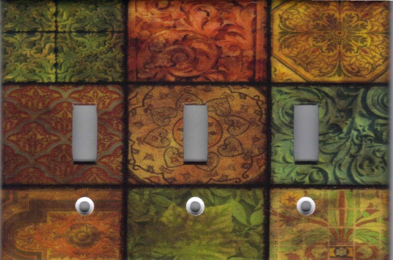 TUSCAN MOSAIC TILE Image Light Switch Plates and Outlets Home - Etsy