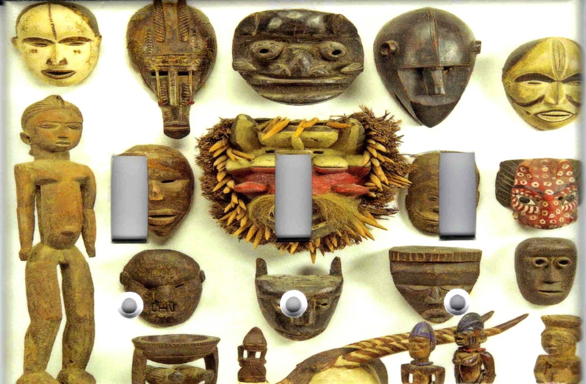 AFRICAN TRIBAL MASKS Light Switch Plates and Outlets Home Decor - Etsy