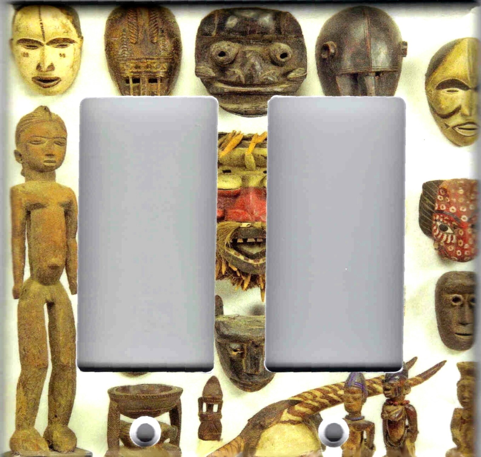AFRICAN TRIBAL MASKS Light Switch Plates and Outlets Home | Etsy