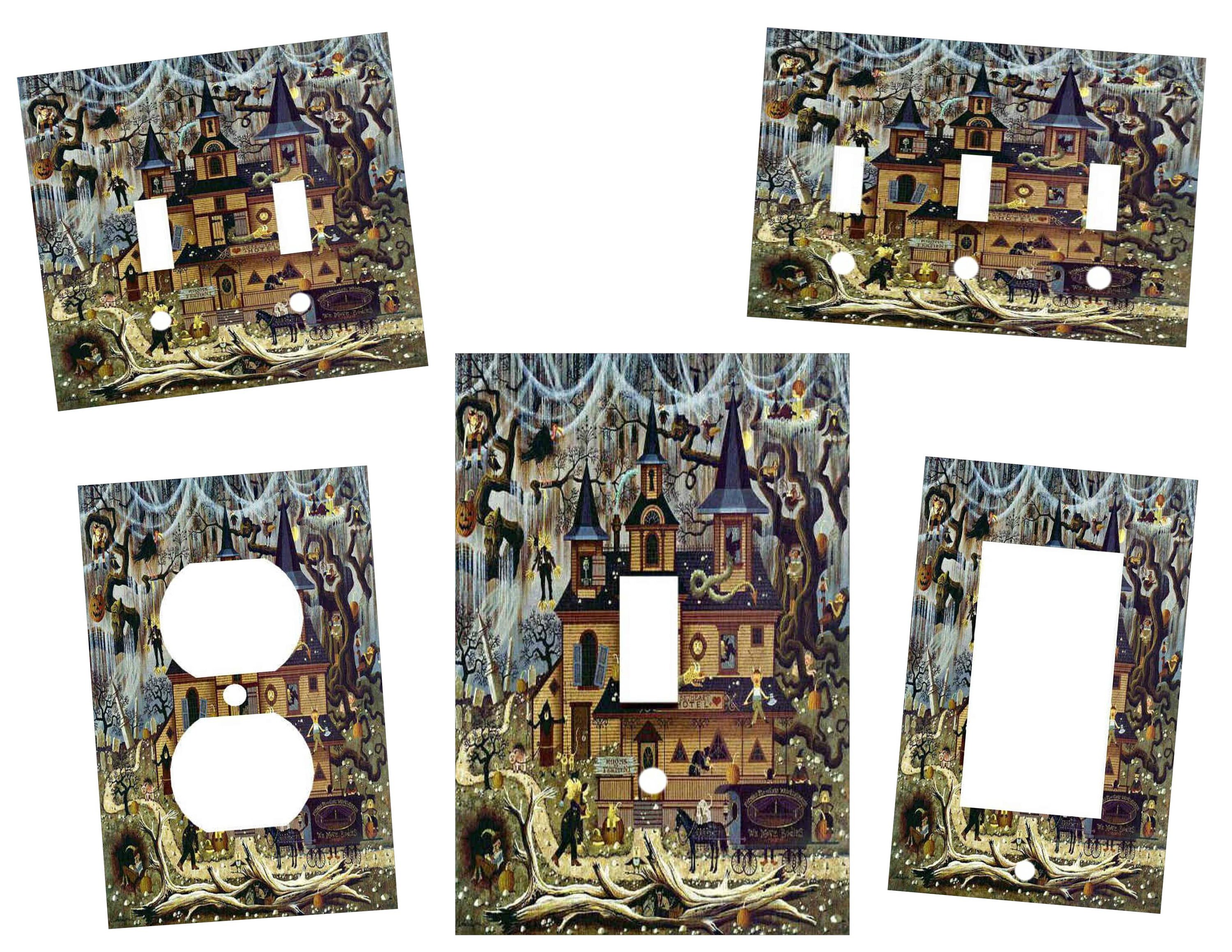 HAUNTED HOUSE HALLOWEEN Home Wall Decor Light Switch Plates | Etsy