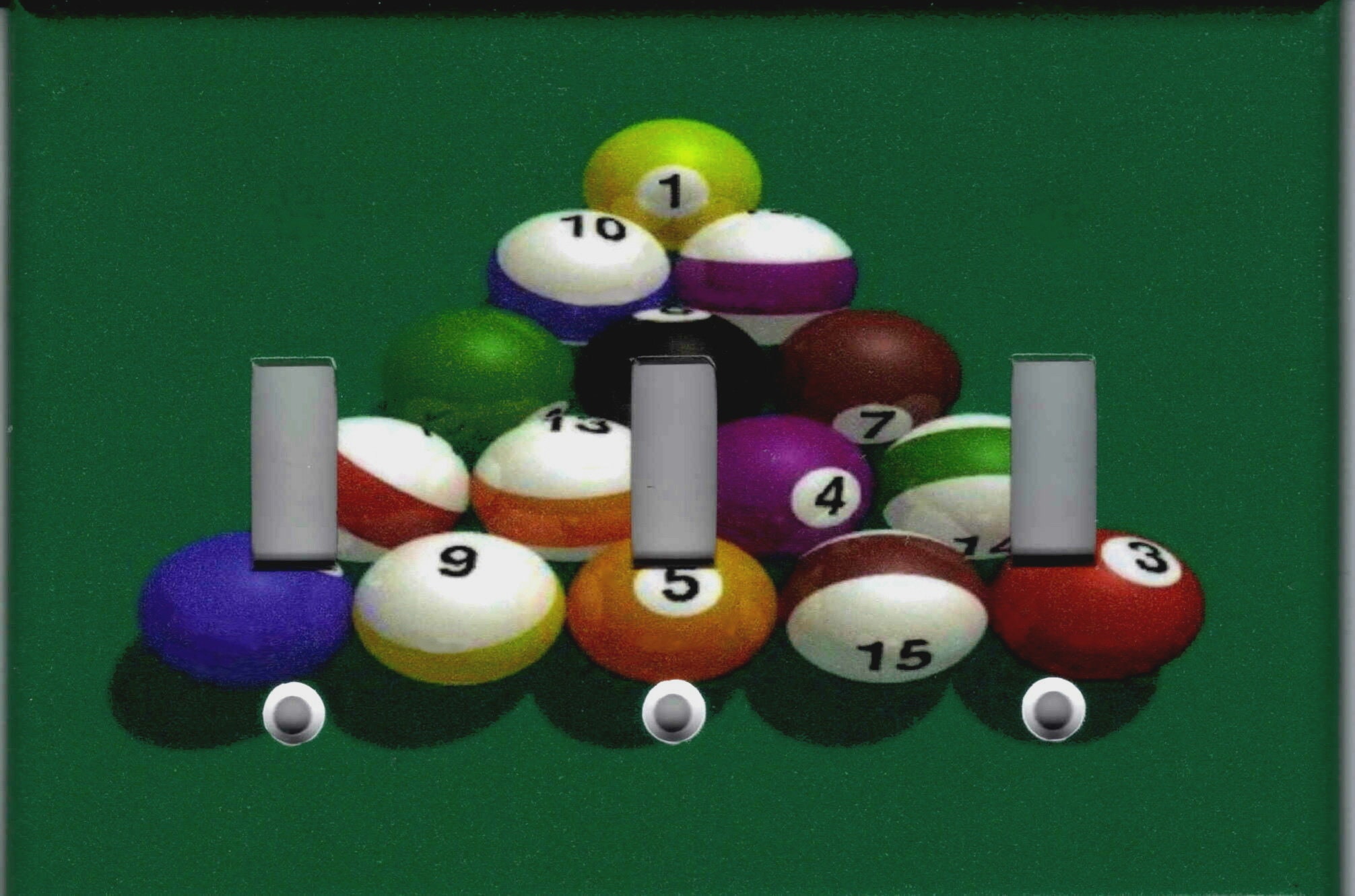 POOL BALLS BILLIARD Balls Game Room Light Switch Plates and | Etsy