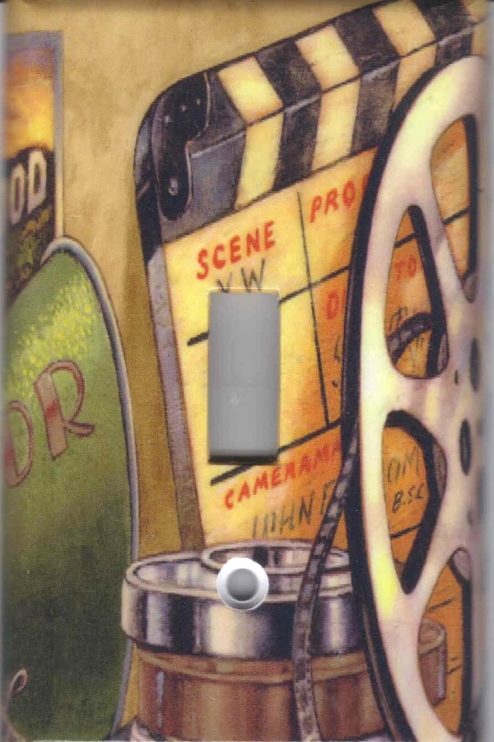 MOVIE CLAPPER With Movie Reel Home Decor Light Switch Plates and ...