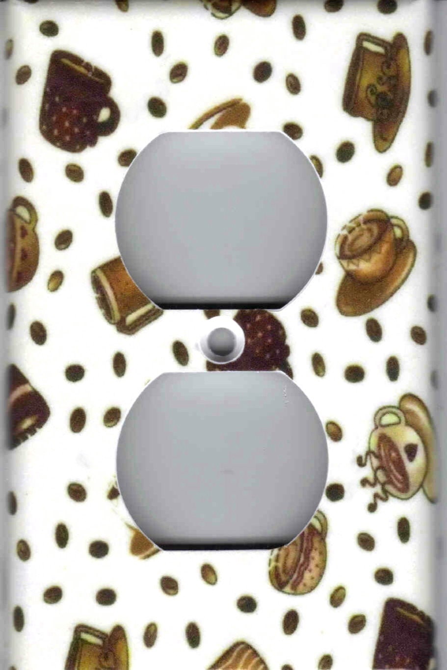 COFFEE CUPS and Coffee Beans Kitchen Home Wall Decor Light Switch ...