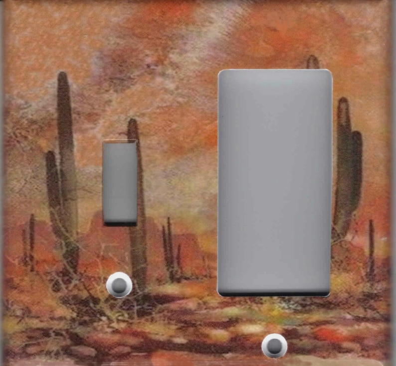 SOUTHWEST DESERT With CACTUS Light Switch Plates and Outlets Home Decor ...