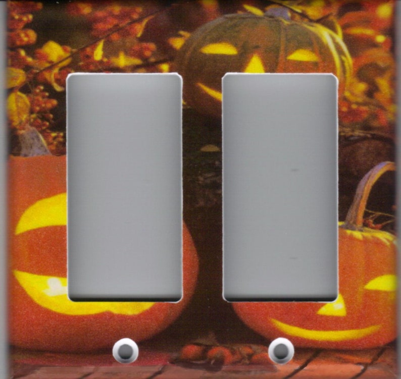 HALLOWEEN PUMPKINS GLOWING Home Wall Decor Light Switch Plates and ...