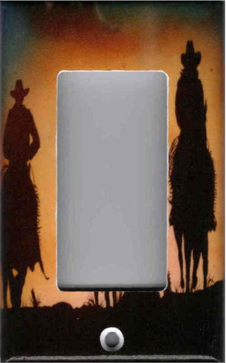 COWBOY SILHOUETTE Western Home Decor Light Switch Plates and | Etsy