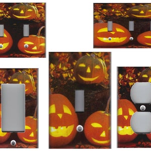HALLOWEEN PUMPKINS GLOWING Home Wall Decor Light Switch Plates and ...
