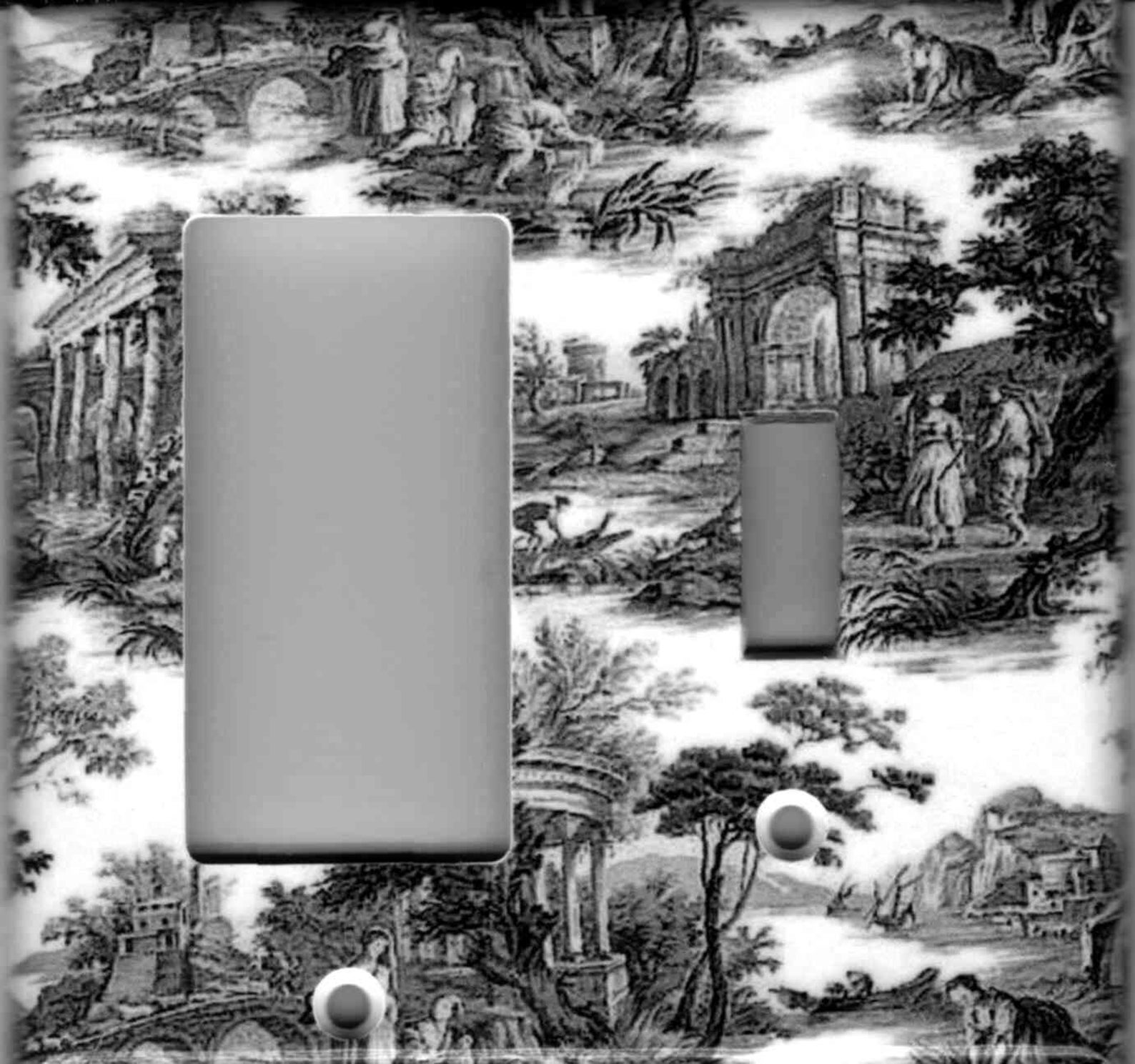 BLACK WHITE TOILE Home Decor Light Switch Plates and Outlets | Etsy