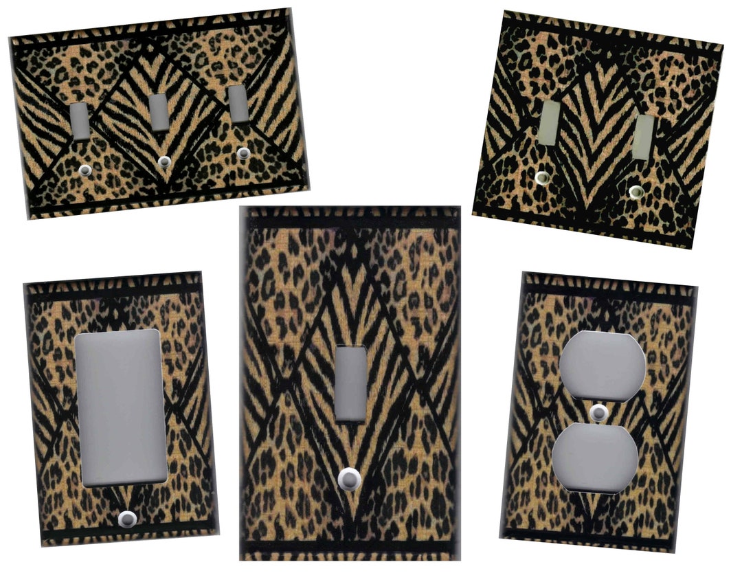 LEOPARD AND TIGER Print Light Switch Plates and Outlets Home Decor - Etsy