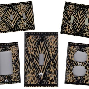 LEOPARD AND TIGER Print Light Switch Plates and Outlets Home Decor - Etsy