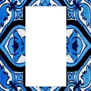 MEXICAN BLUE TALAVERA Tile Image Home Decor Light Switch Plates and ...