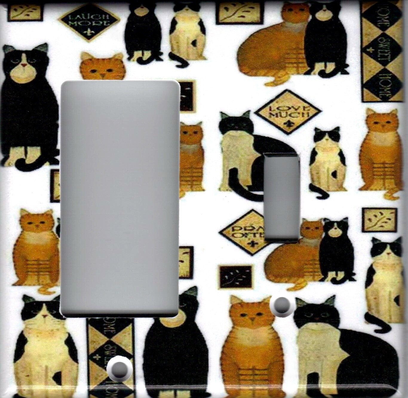 FOLK ART CATS Light Switch Plates and Outlets Home Decor | Etsy