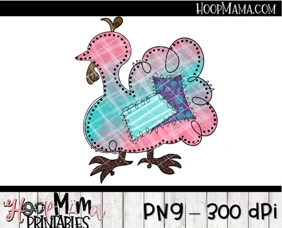 Turkey Pink Patchwork Printable Sublimation Print & Cut | Etsy