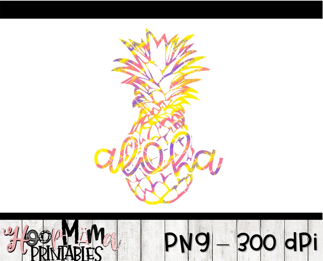 Aloha - Printable Sublimation or Print & Cut Design- PNG 300 DPI ...