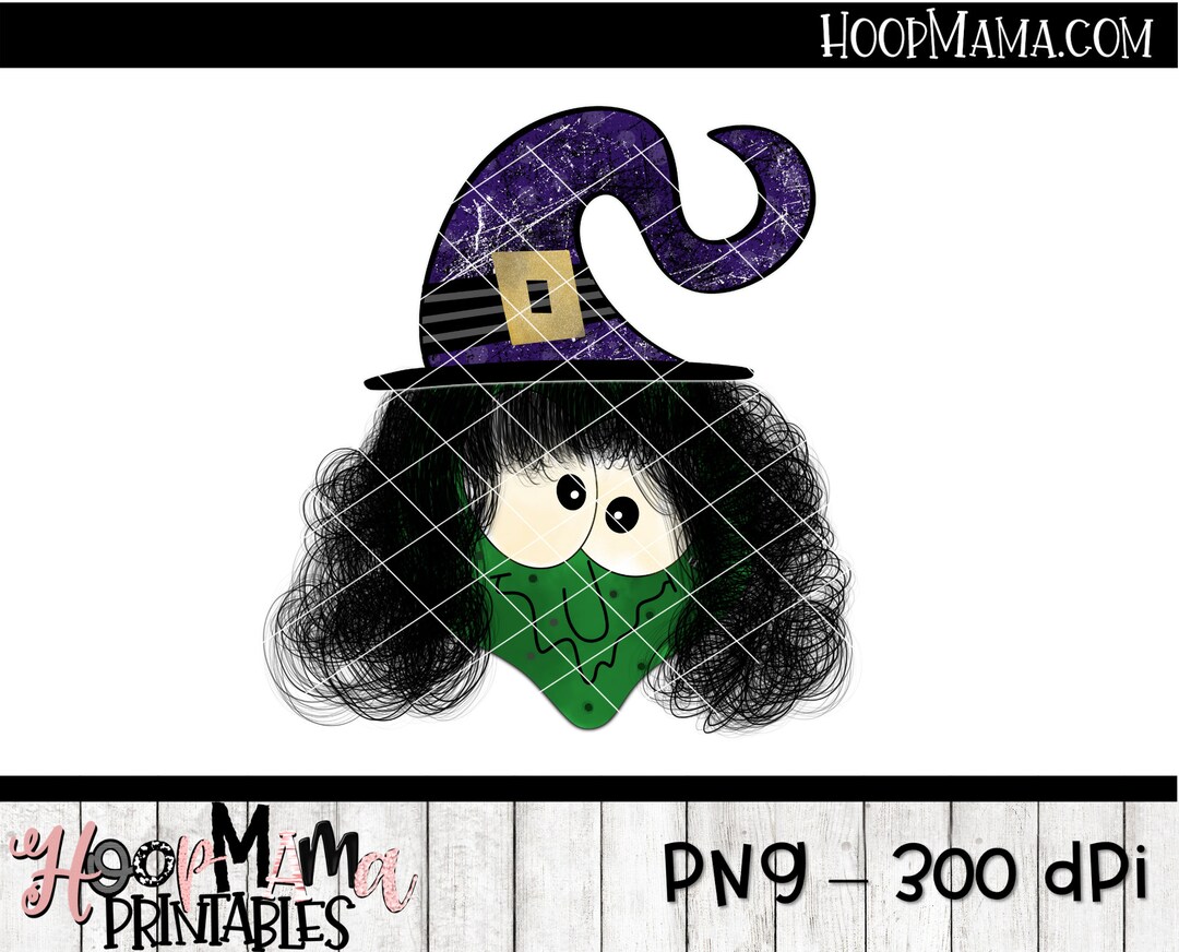 Witch Face - Halloween Printable Sublimation or Print & Cut Design- PNG ...