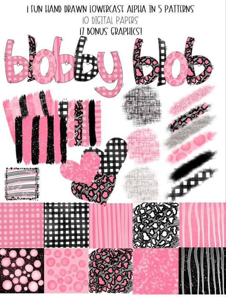 Blobby Blob Sublimation Alpha Letters in PNG and Bonus - Etsy