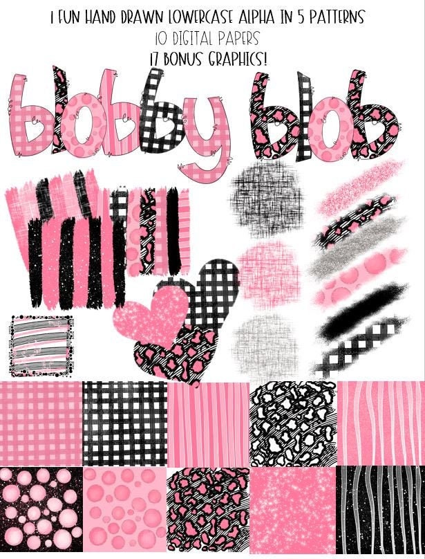 Blobby Blob Sublimation Alpha Letters in PNG and Bonus | Etsy