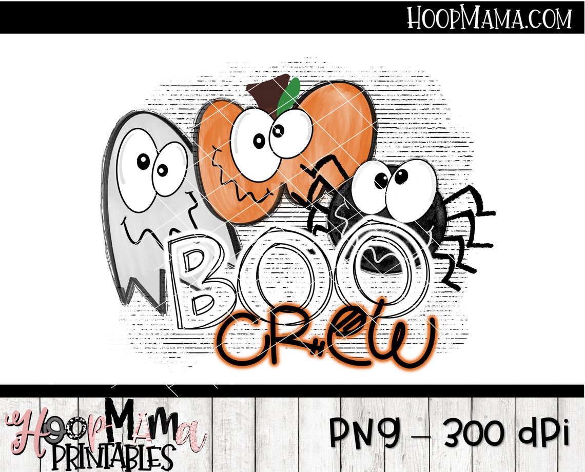 Boo Crew With Ghost Pumpkin and Spider - Halloween Printable ...