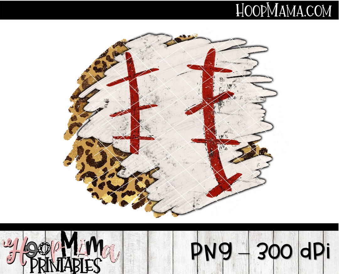Baseball Distressed With Leopard Print - Perfect for Adding Text ...