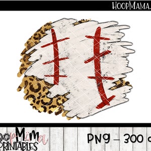 Baseball Distressed With Leopard Print Perfect for Adding - Etsy
