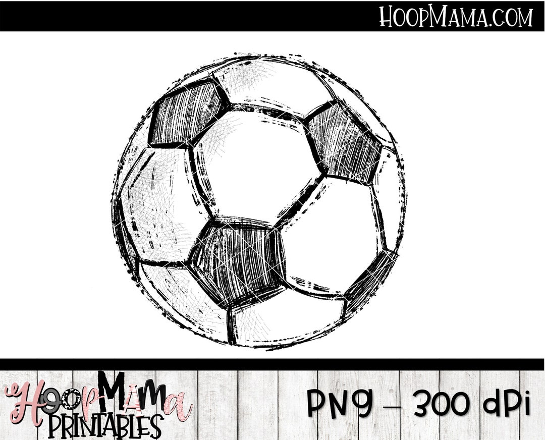Distressed Soccer Ball 2- Sports Printable Sublimation or Print & Cut ...